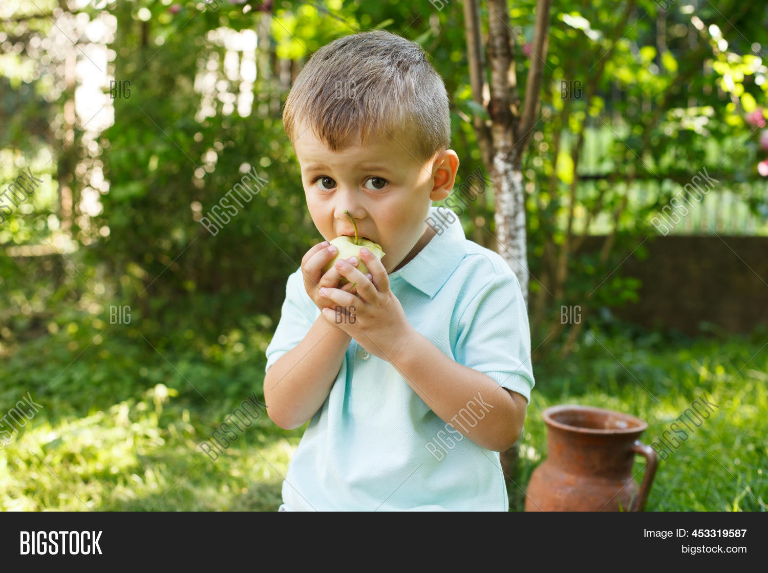 Little Boy Eats Green Image & Photo (Free Trial) | Bigstock