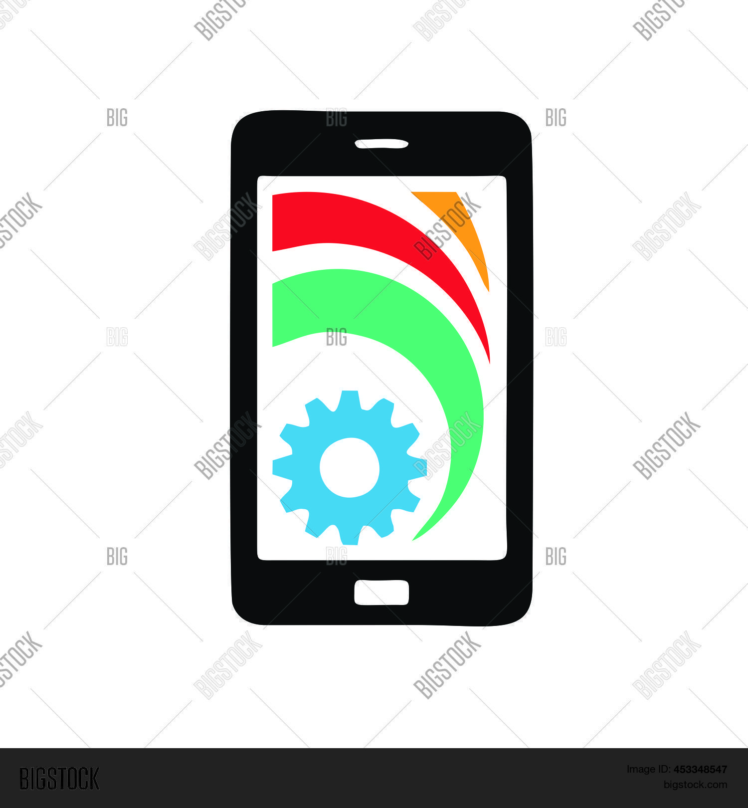 Phone Icon Vector. Vector & Photo (Free Trial) | Bigstock