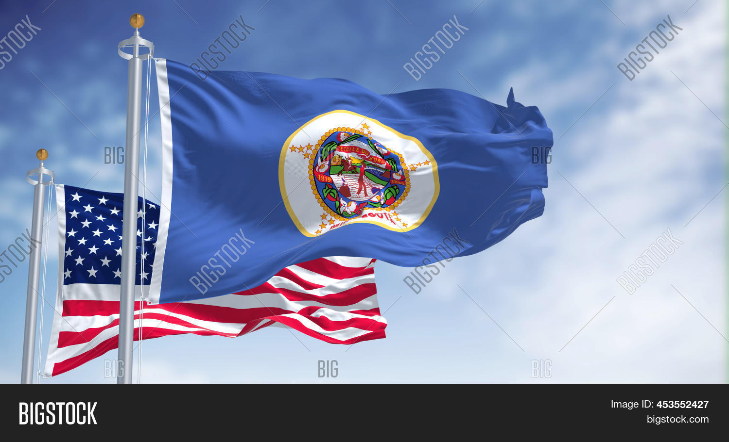 Minnesota State Flag Image & Photo (Free Trial) | Bigstock