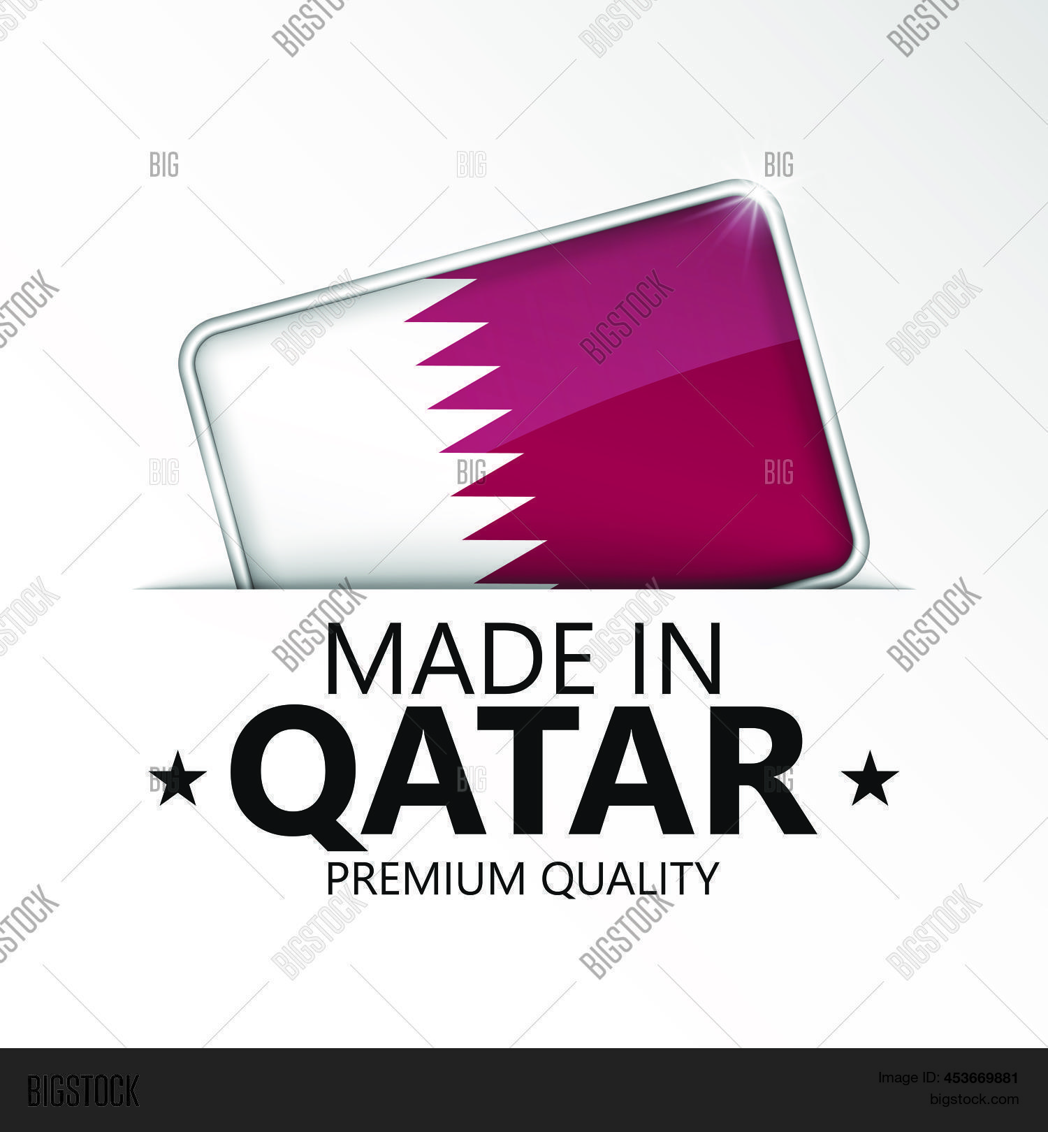 Made Qatar Graphic Vector & Photo (Free Trial) | Bigstock