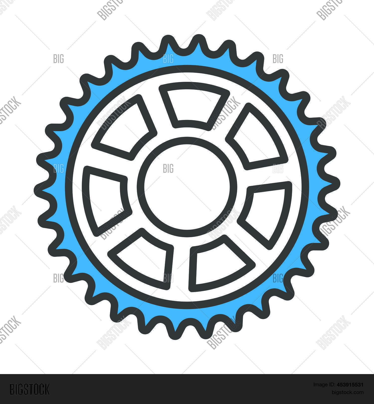 Bike Gear Star Icon. Vector & Photo (Free Trial) | Bigstock
