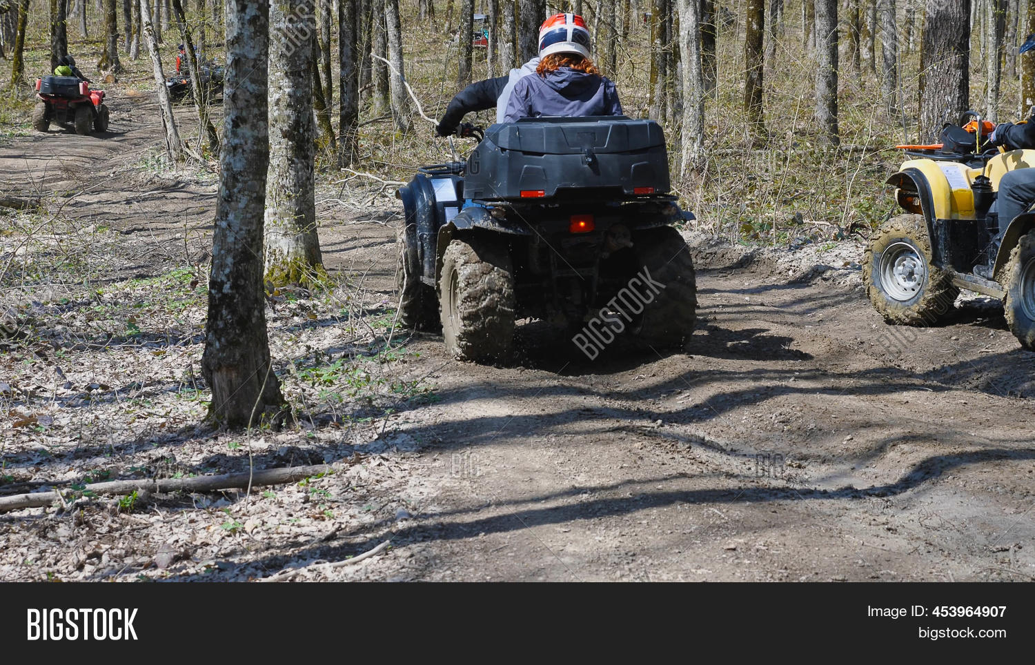 Rear View Group Atv Image & Photo (Free Trial) | Bigstock