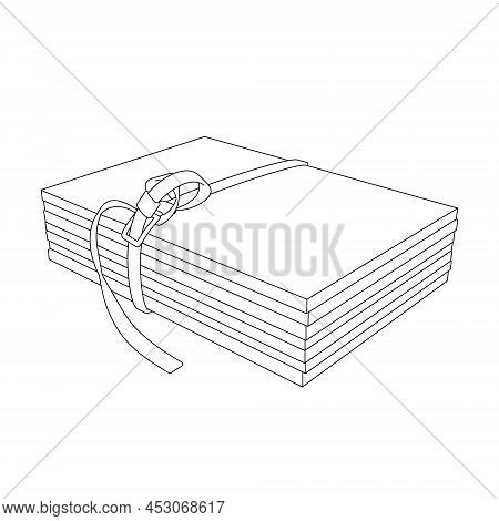Outline Stack Books Vector & Photo (Free Trial) | Bigstock