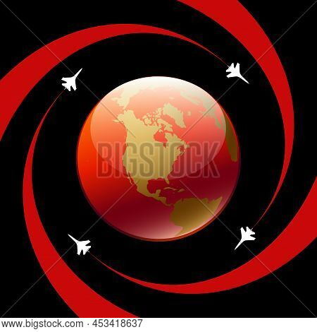 Airplane Symbol Vector Design Military Aviation In Defense Of Peace ...