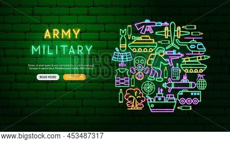 Army Military Neon Vector & Photo (Free Trial) | Bigstock