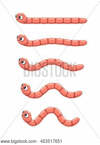 Animated Cartoon Worm Vector & Photo (Free Trial) | Bigstock