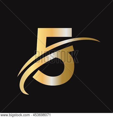Initial Letter 5 Logo Vector & Photo (Free Trial) | Bigstock