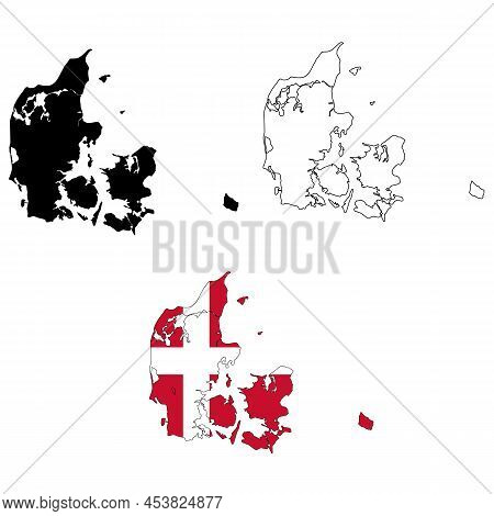 Denmark Flag Map. Image & Photo (Free Trial) | Bigstock