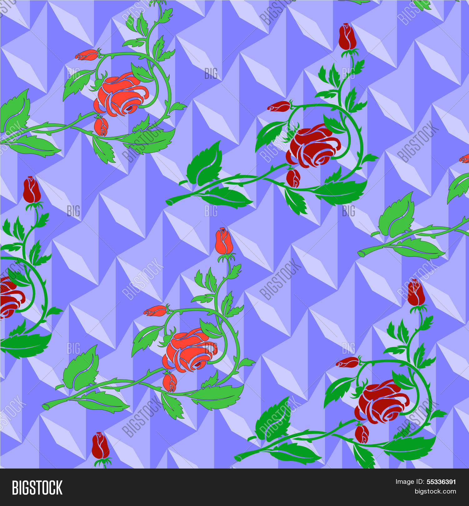 Rose Wallpaper Vector & Photo (Free Trial) | Bigstock