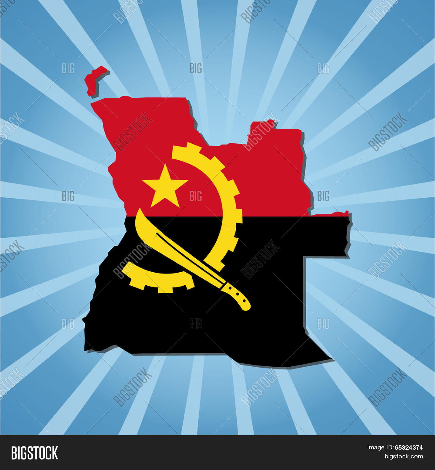 Angola Map Flag On Vector & Photo (Free Trial) | Bigstock