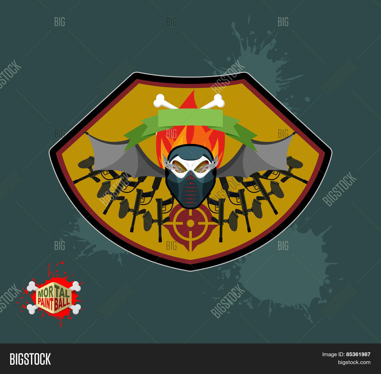 Paintball Team Logo Vector & Photo (Free Trial) | Bigstock