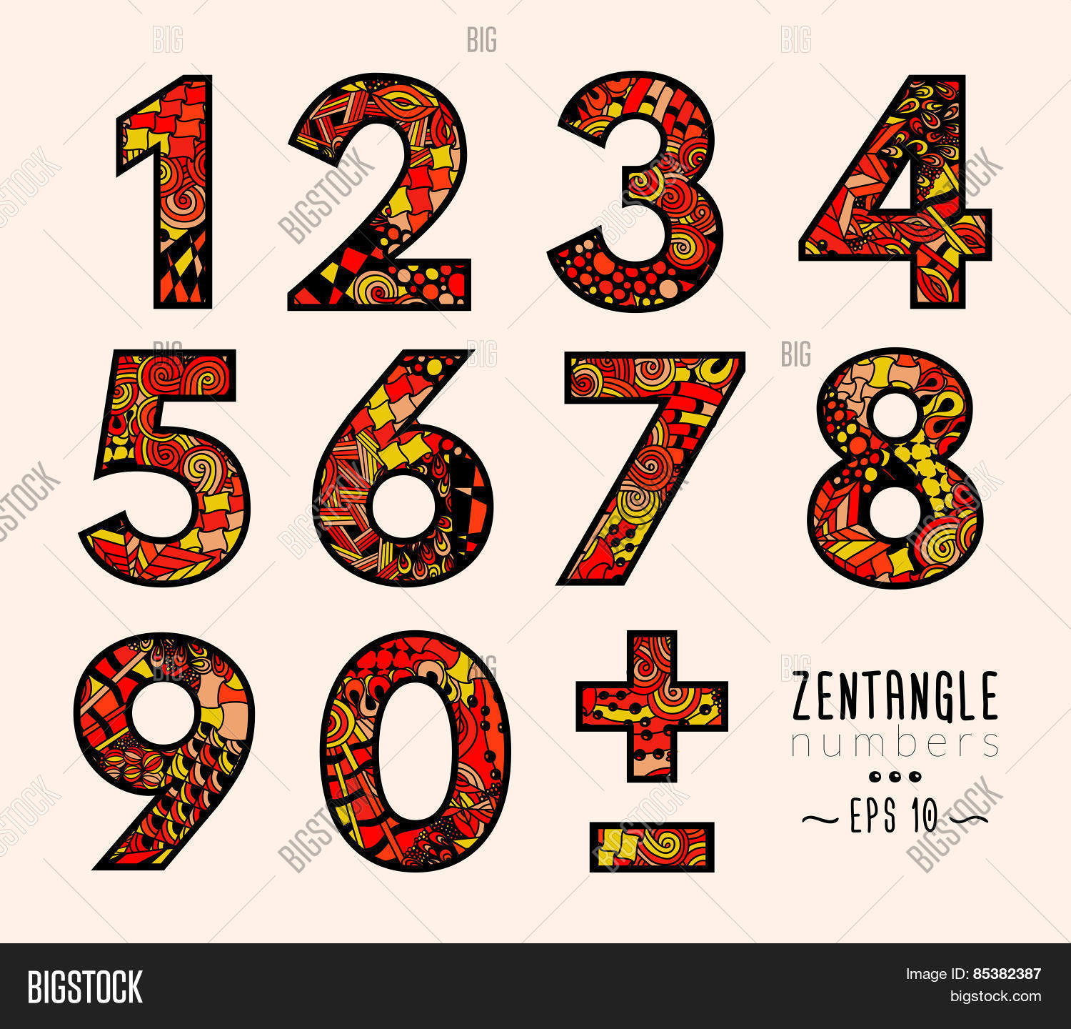 Vector Set Zentangle Vector & Photo (Free Trial) | Bigstock