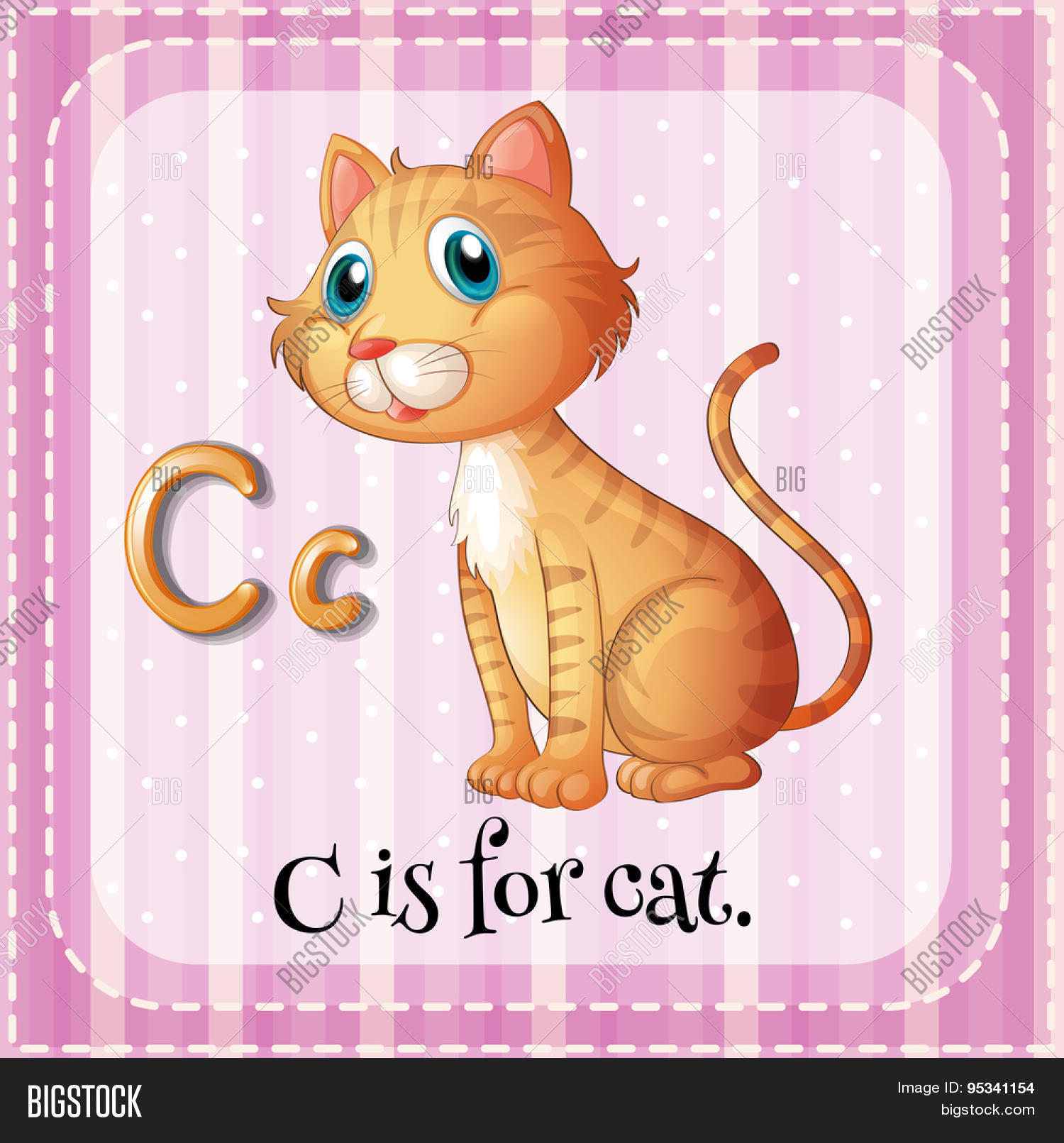 Flashcard Alphabet C Vector & Photo (Free Trial) | Bigstock