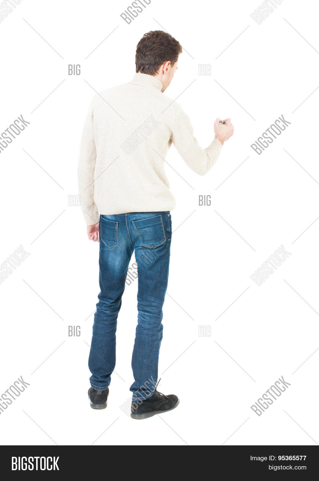 Back View Writing Man Image & Photo (Free Trial) | Bigstock