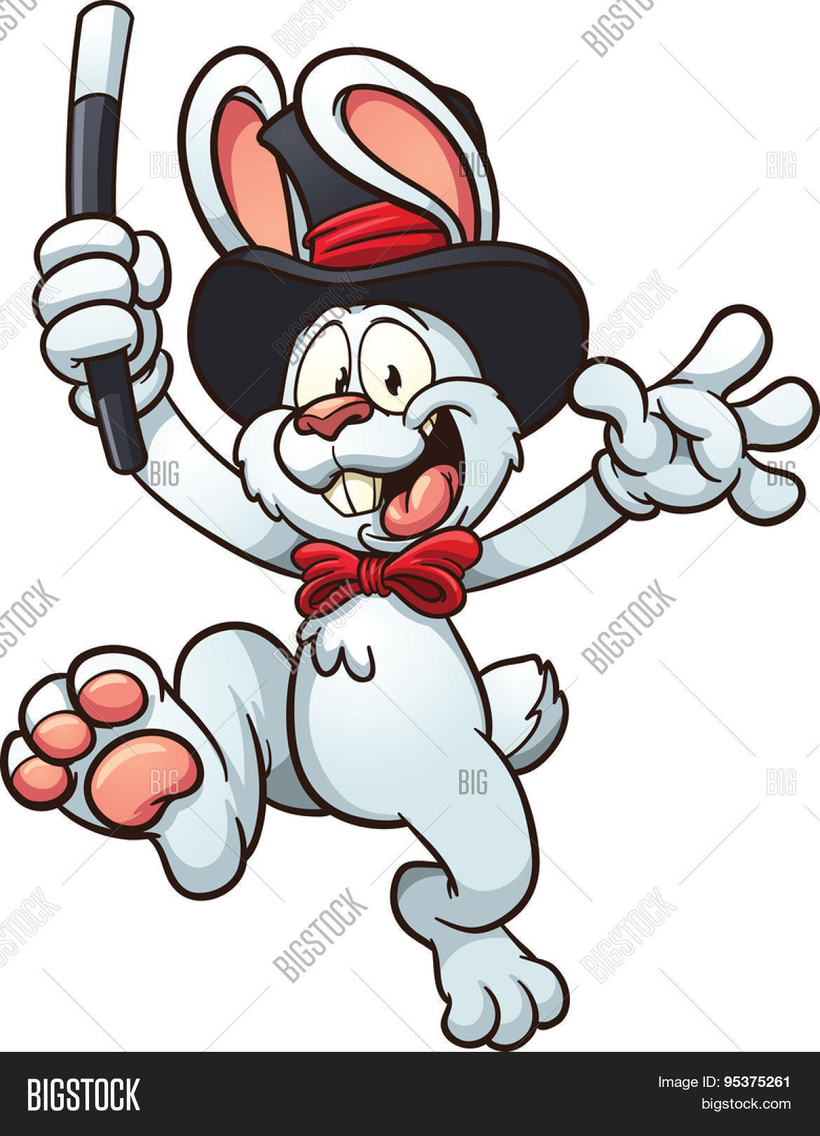 Cartoon Magic Rabbit Vector & Photo (Free Trial) | Bigstock