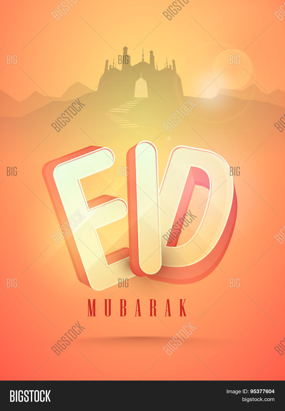 3D Text Eid Beautiful Vector & Photo (Free Trial) | Bigstock