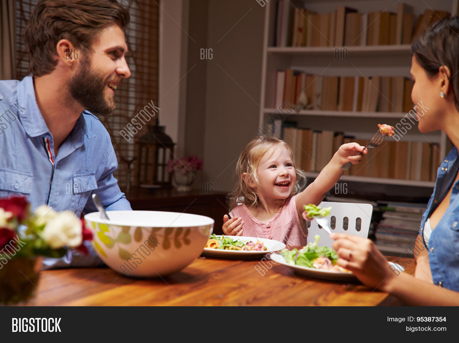 Family Eating Dinner Image & Photo (Free Trial) | Bigstock