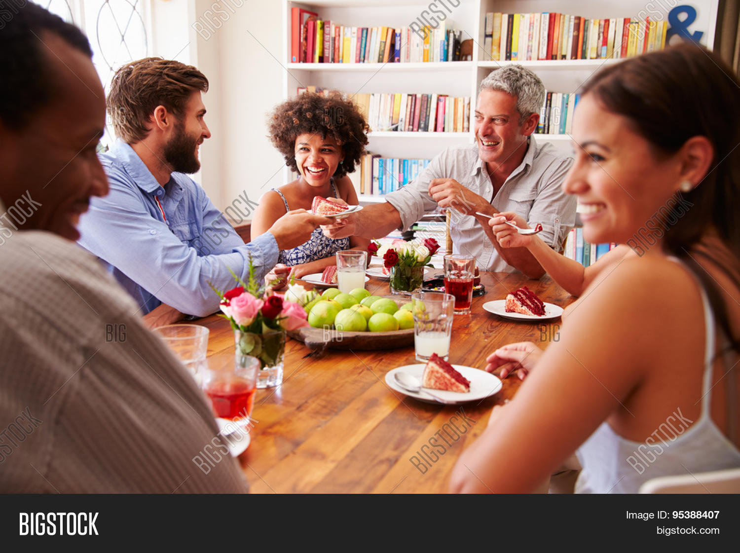 Friends Sitting Table Image & Photo (Free Trial) | Bigstock