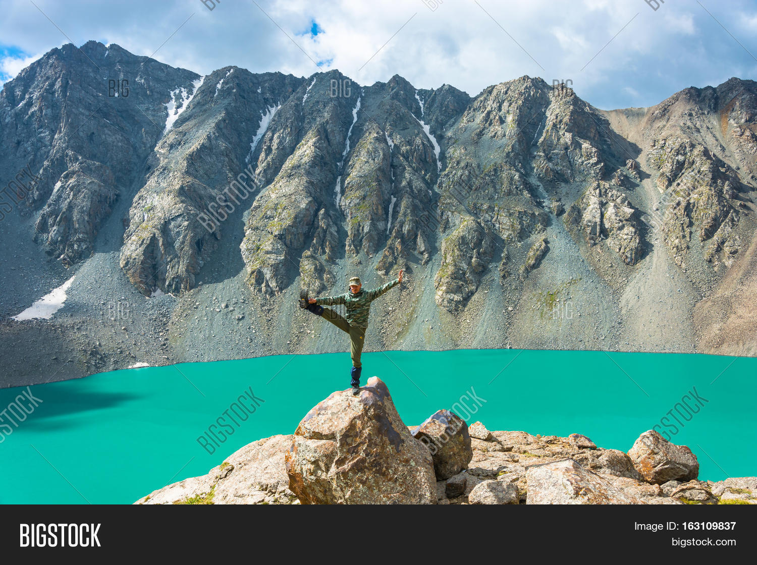 Man On Huge Rock Image & Photo (Free Trial) | Bigstock