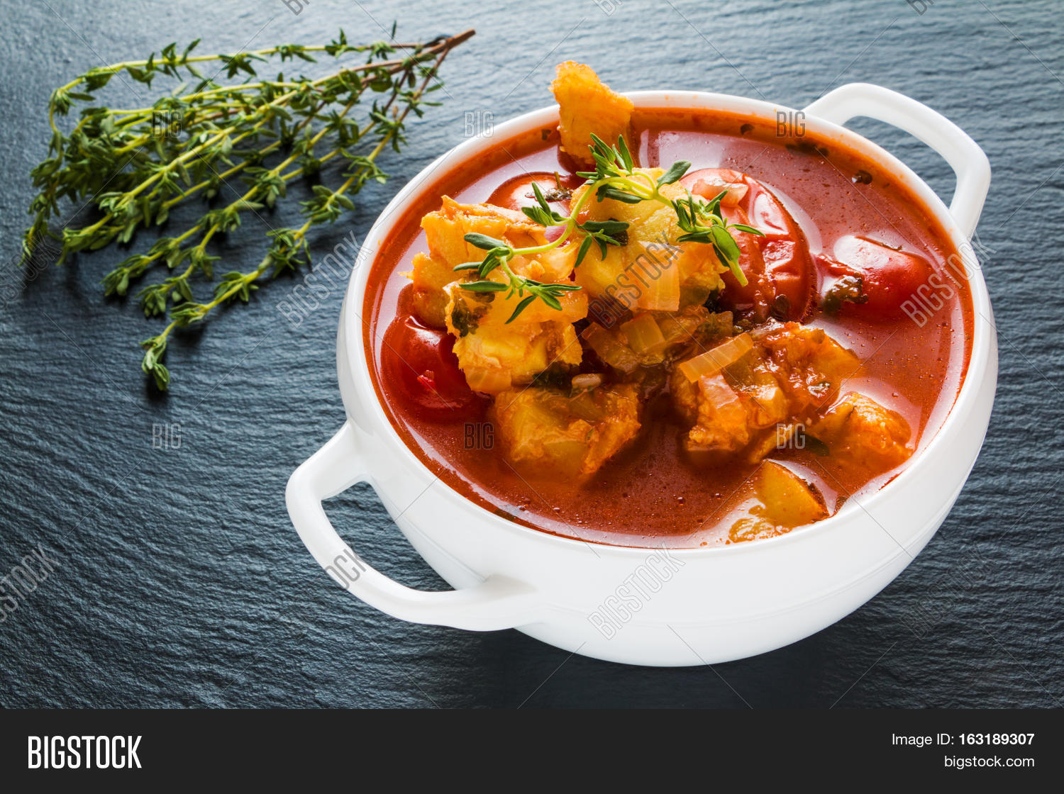 Fish Soup Cod Tomato Image & Photo (Free Trial) | Bigstock