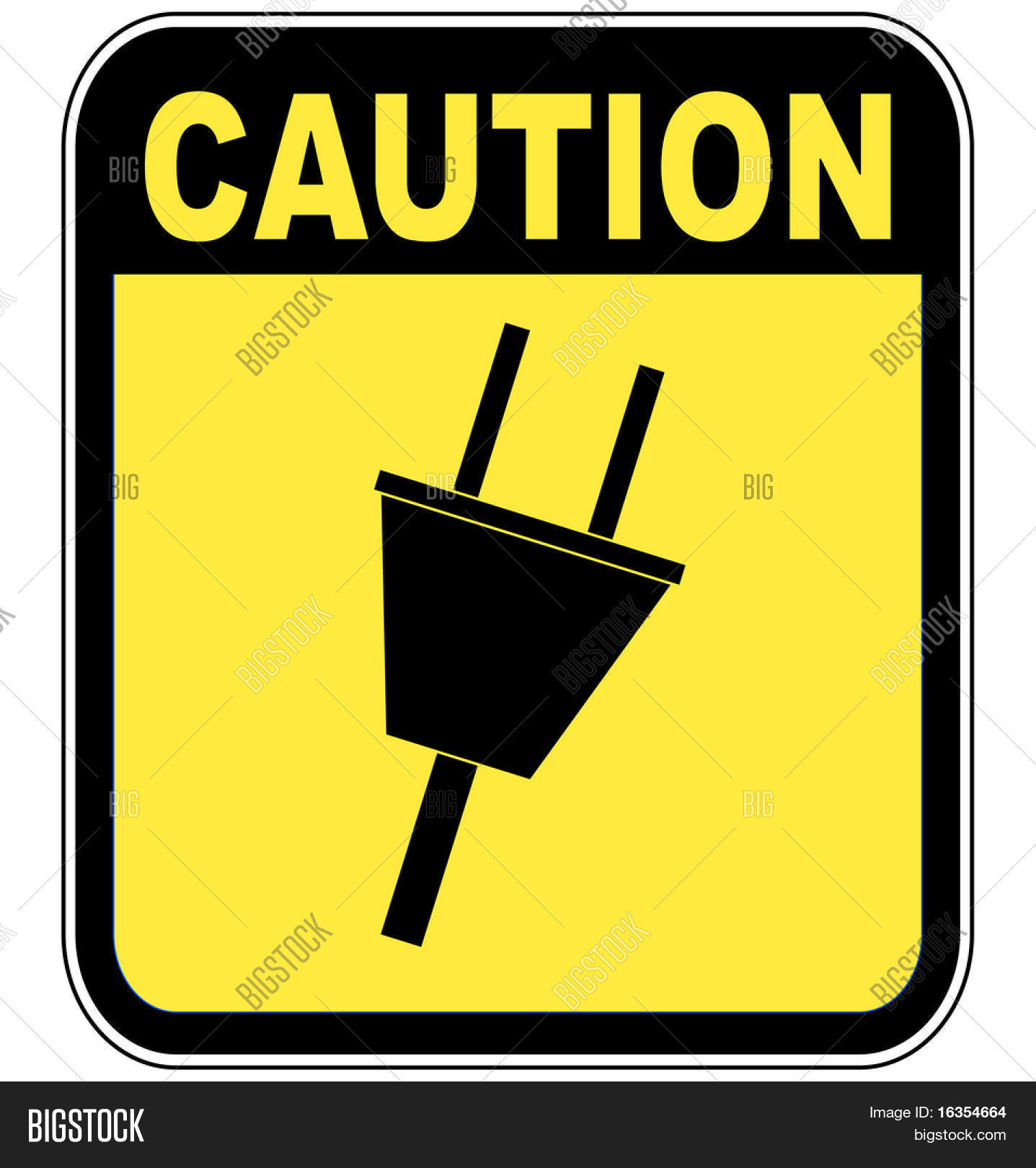 Yellow Caution Sign Vector & Photo (Free Trial) | Bigstock