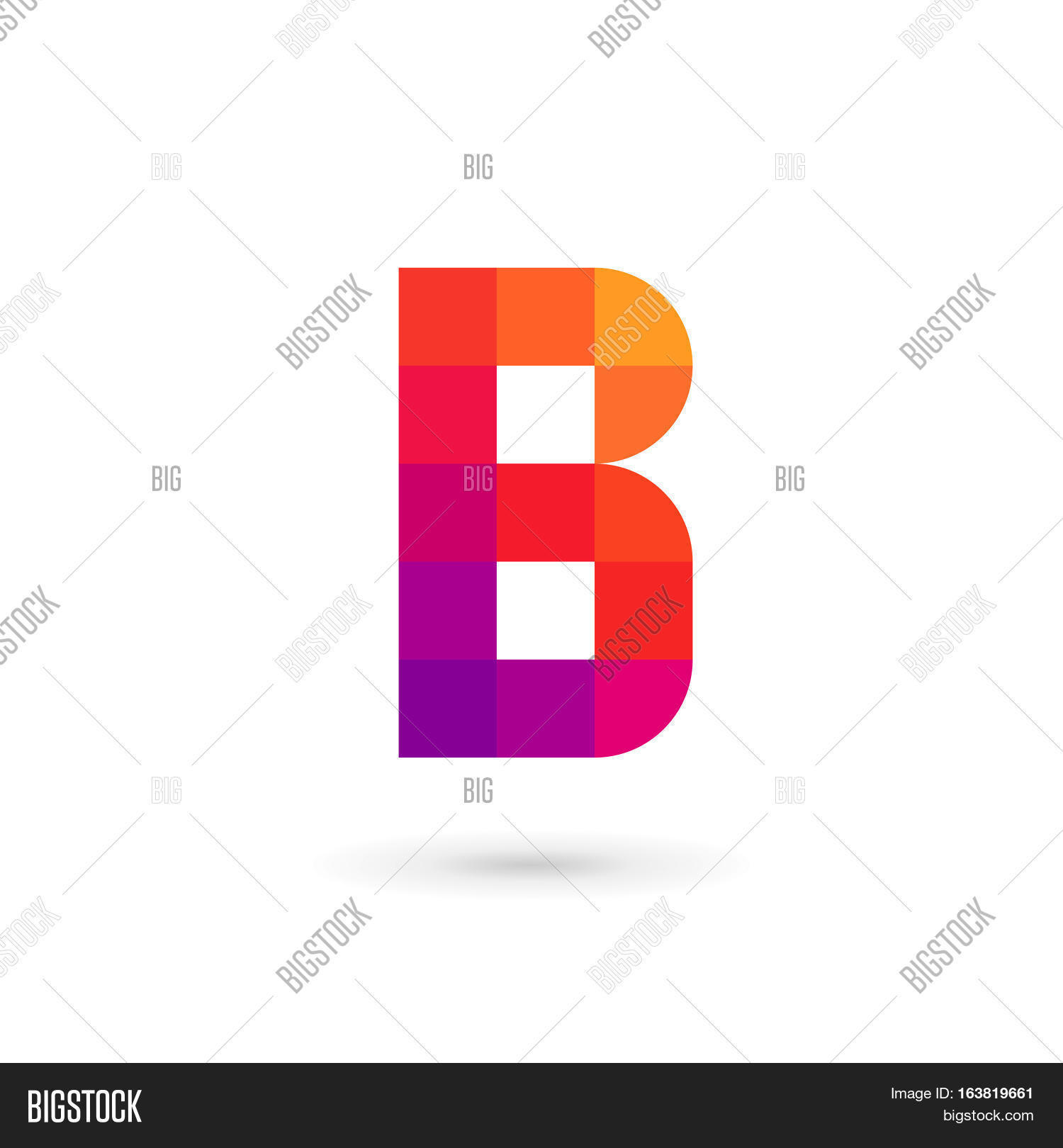Letter B Mosaic Logo Vector & Photo (Free Trial) | Bigstock
