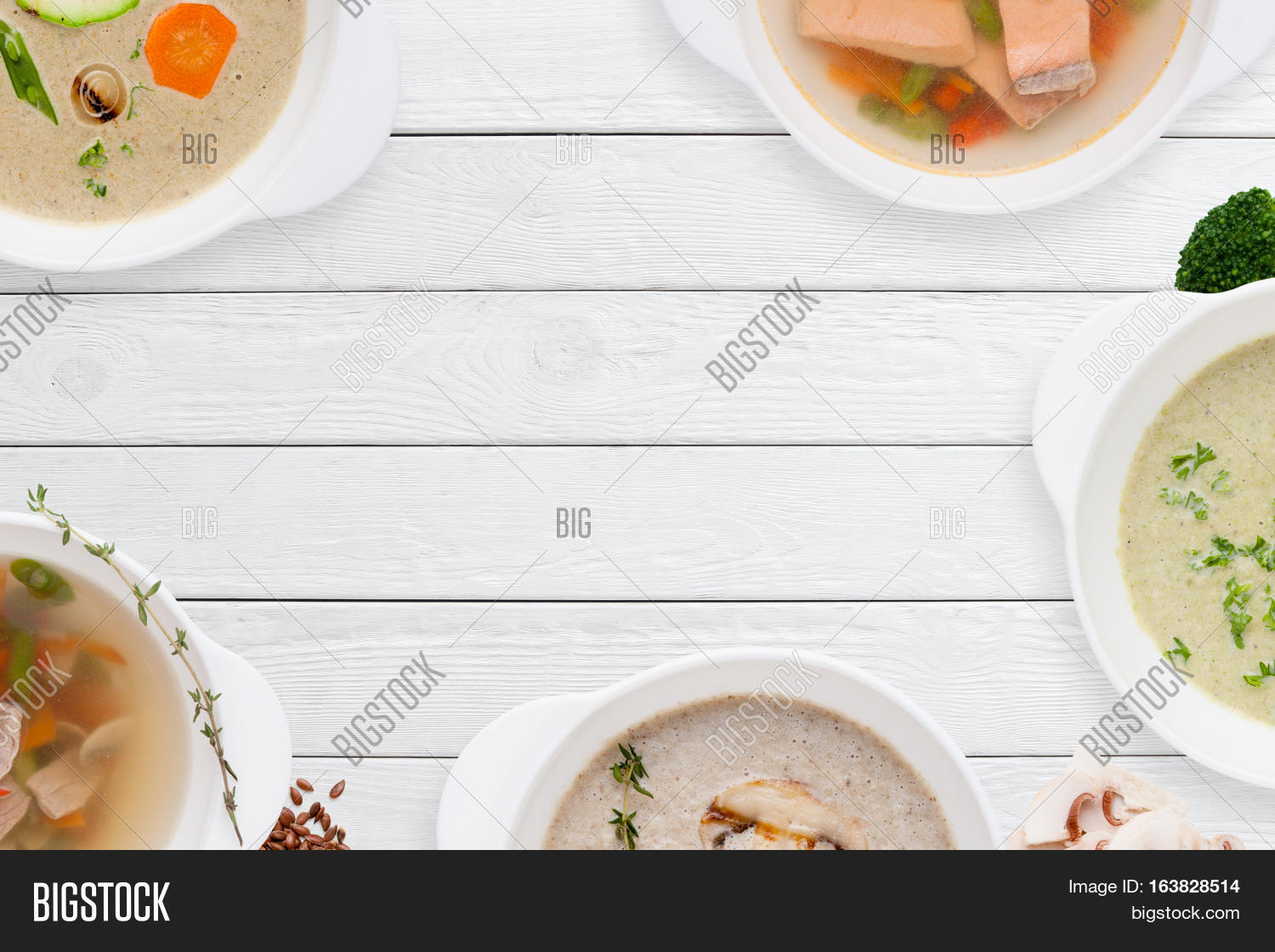 Frame Different Soups Image & Photo (Free Trial) | Bigstock