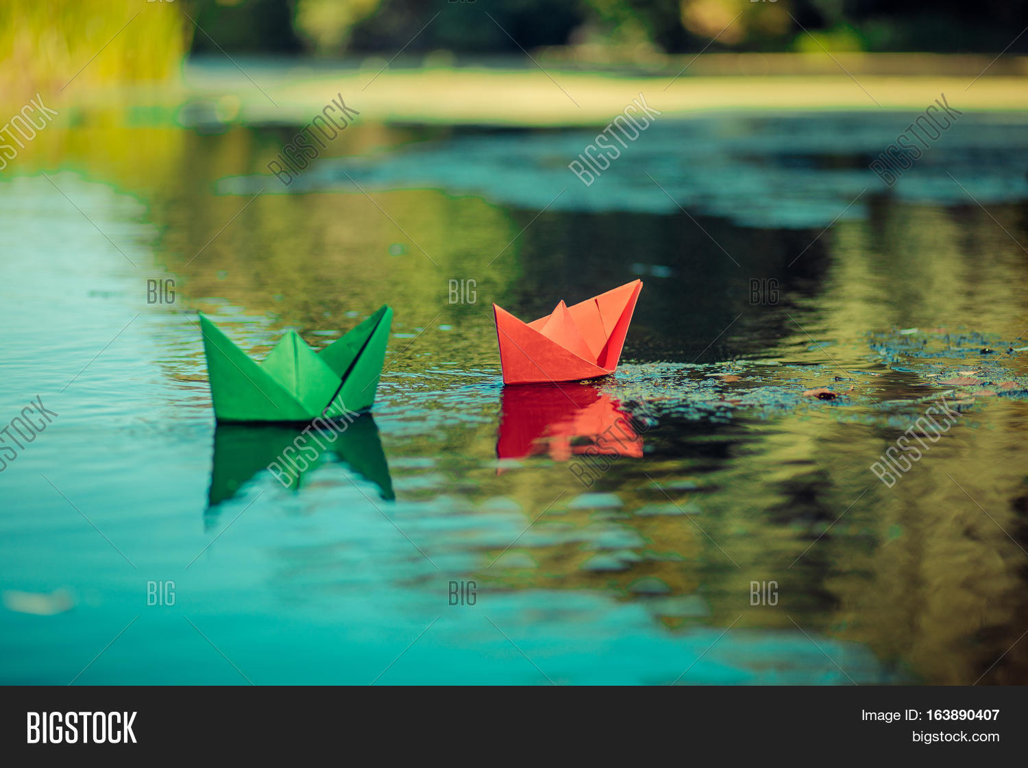 Paper Boat On River Image & Photo (Free Trial) | Bigstock
