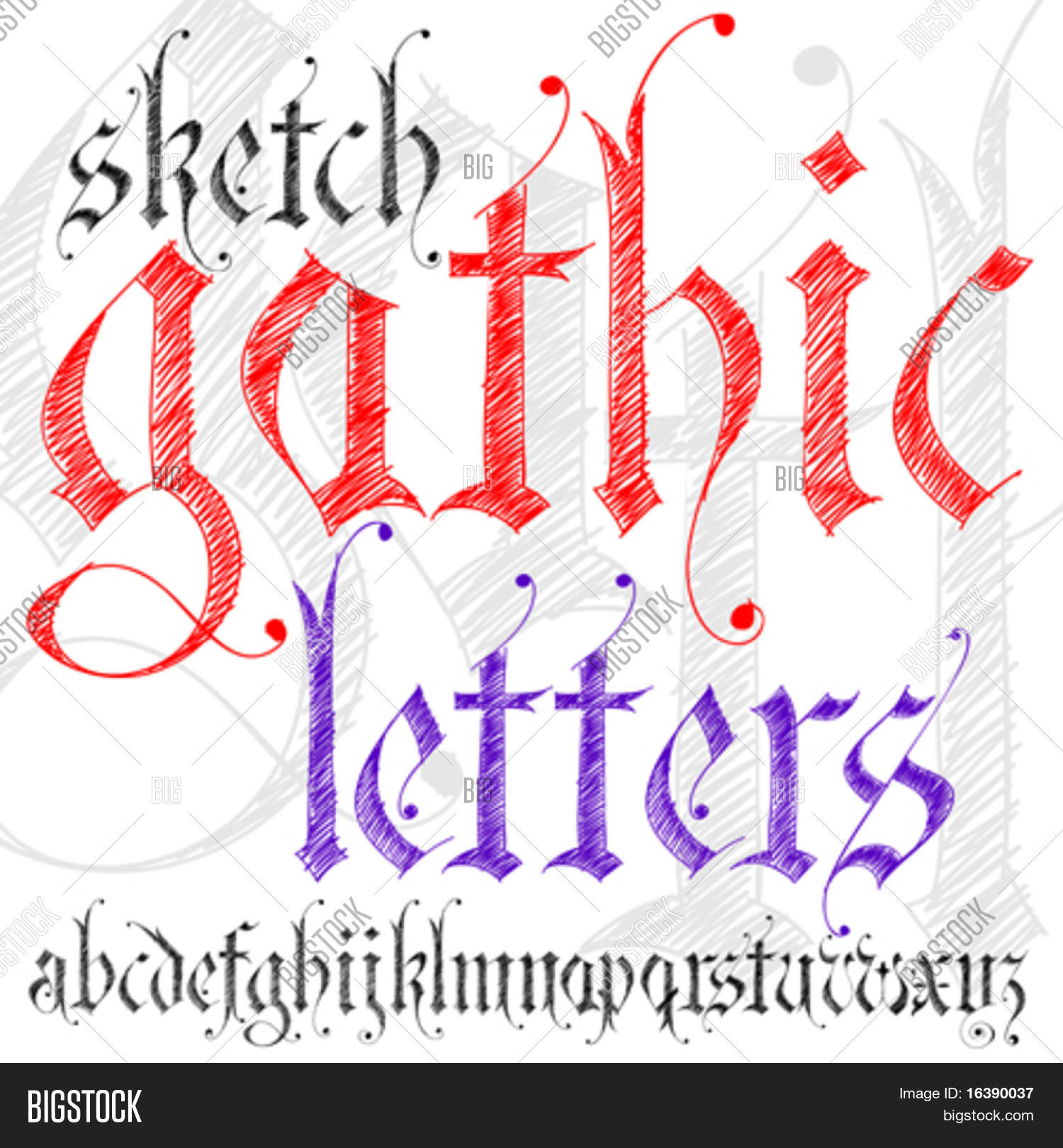 Sketch Gothic Vector & Photo (Free Trial) | Bigstock