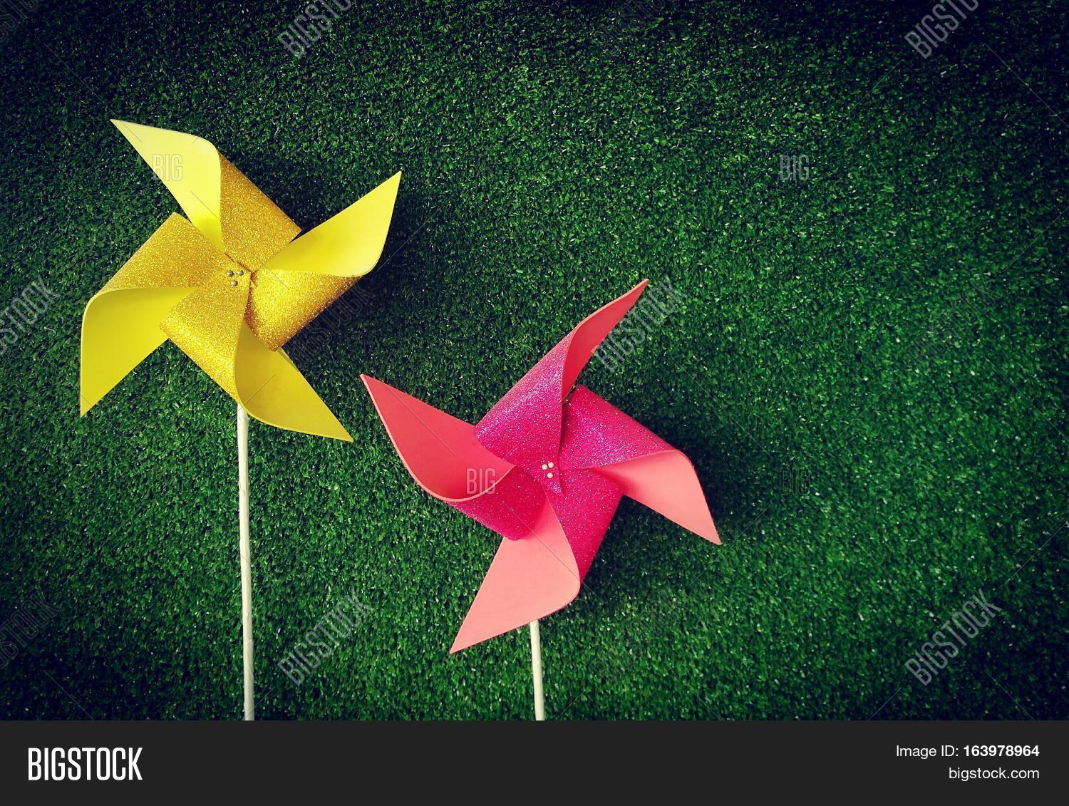 Pink Yellow Pinwheels Image & Photo (Free Trial) | Bigstock