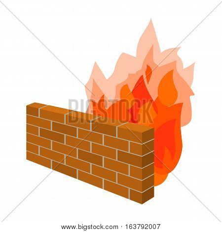 Firewall Icon Cartoon Vector & Photo (Free Trial) | Bigstock