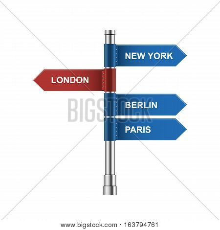 Direction City Road Vector & Photo (Free Trial) | Bigstock