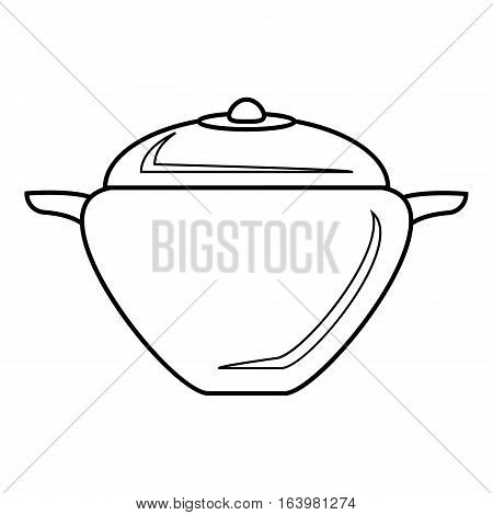 Pot Lid Icon. Outline Vector & Photo (Free Trial) | Bigstock