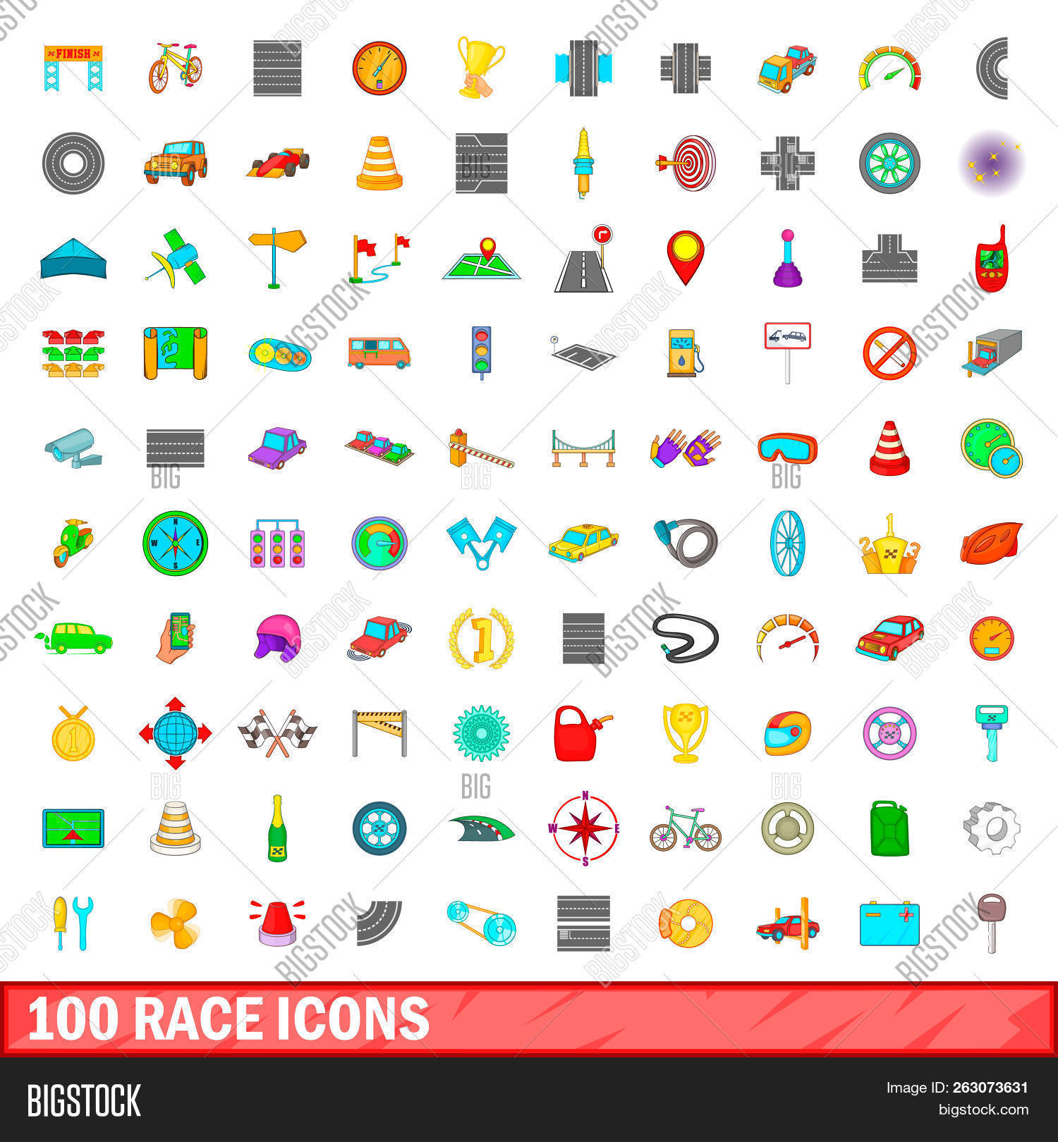 100 Race Icons Set Image & Photo (Free Trial) | Bigstock