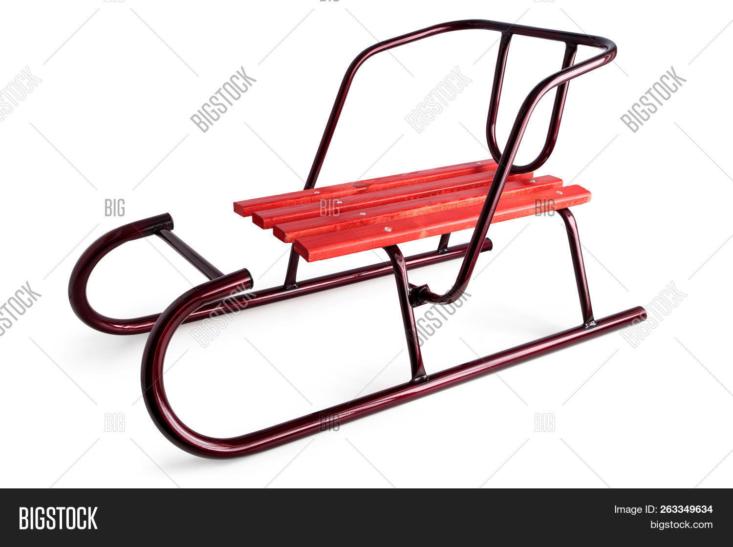 Classic Sled On White Image & Photo (Free Trial) | Bigstock
