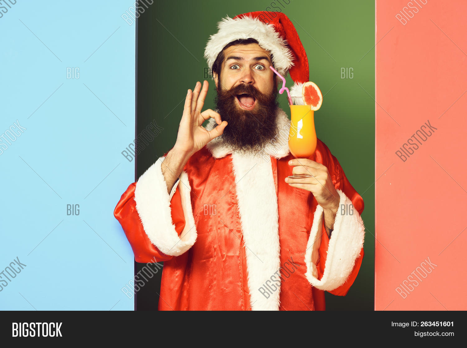 Handsome Bearded Santa Image & Photo (Free Trial) | Bigstock