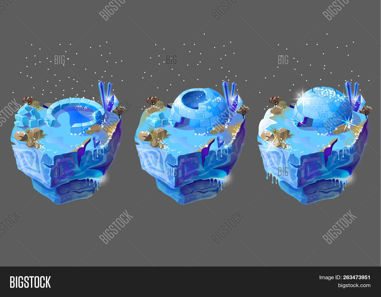Cartoon Blue Icehouse Image & Photo (Free Trial) | Bigstock