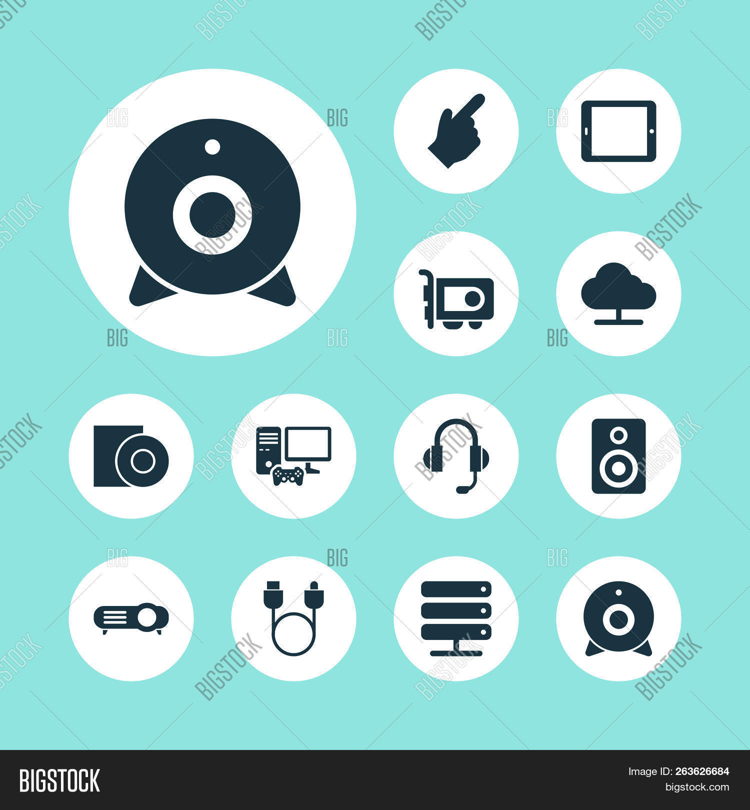 Digital Icons Set Disc Image & Photo (Free Trial) | Bigstock