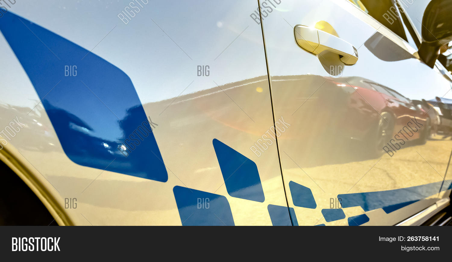 Blue Stripe Decal On Image & Photo (Free Trial) | Bigstock