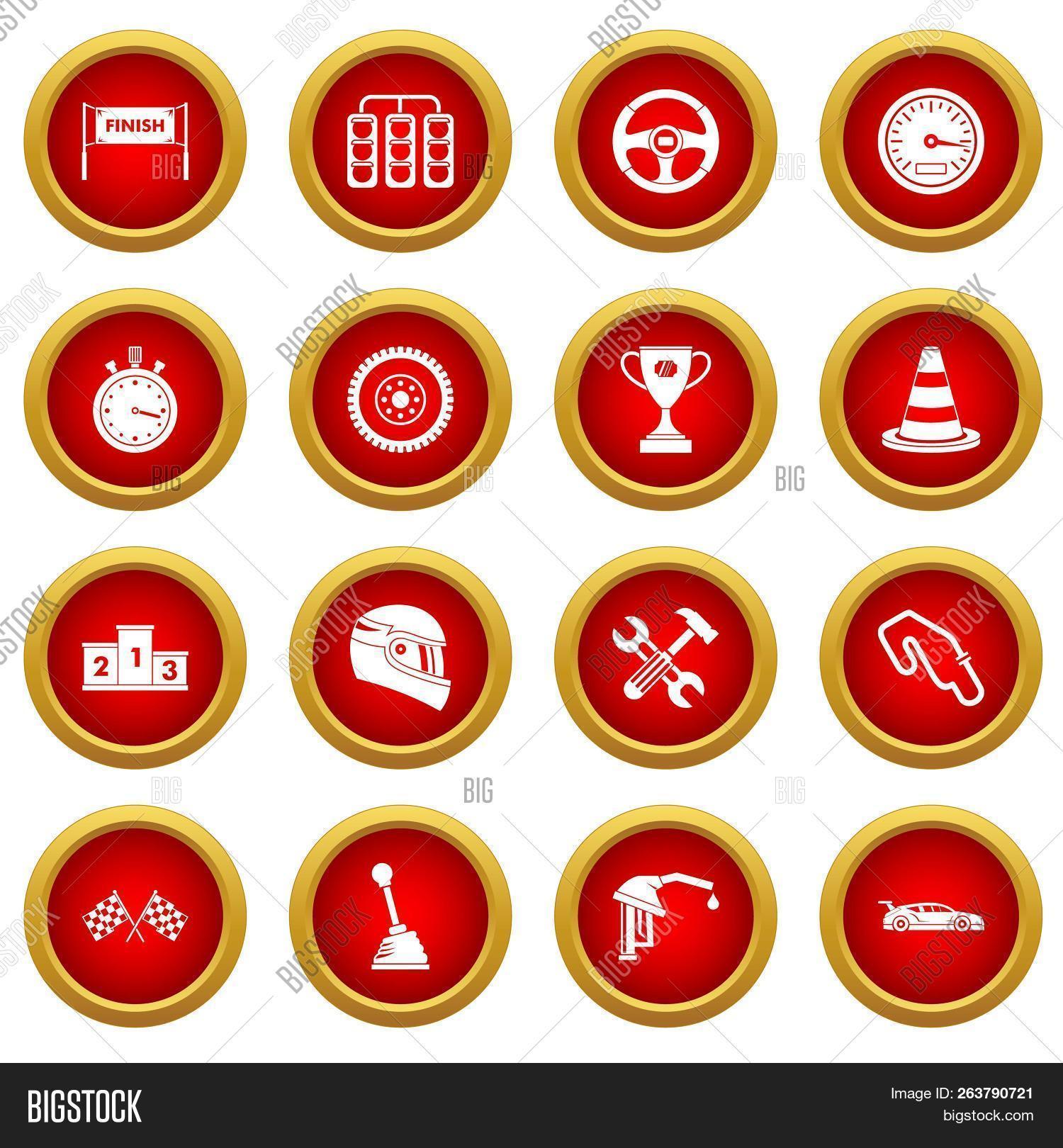 Racing Speed Icon Red Image & Photo (Free Trial) | Bigstock