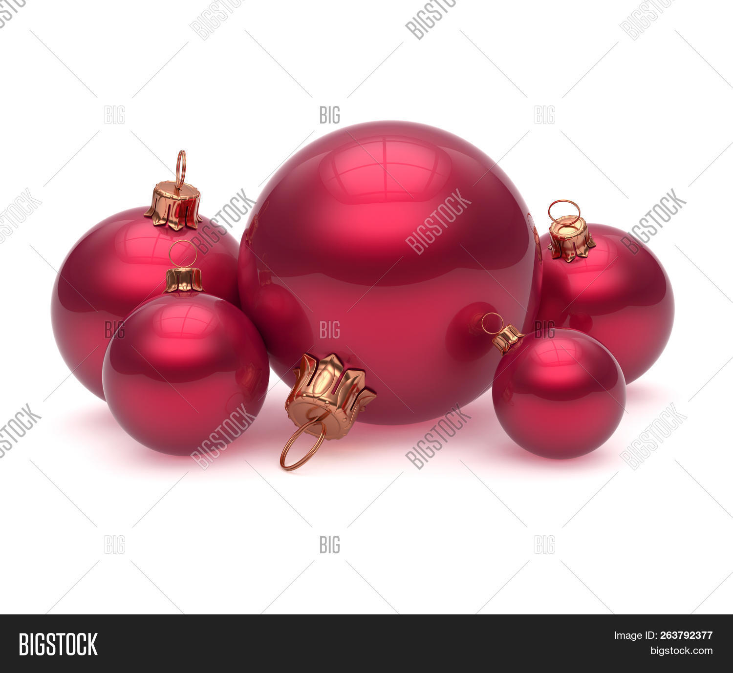 Red Christmas Balls Image & Photo (Free Trial) | Bigstock