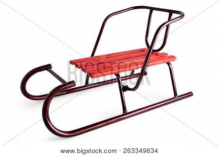 Classic Sled On White Image & Photo (Free Trial) | Bigstock
