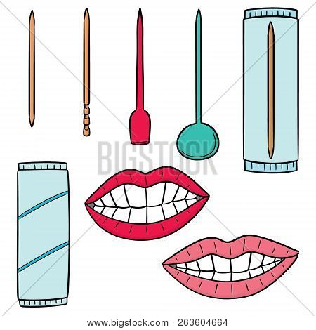 Vector Set Toothpick Vector & Photo (Free Trial) | Bigstock