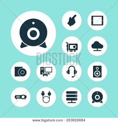 Digital Icons Set Disc Image & Photo (Free Trial) | Bigstock