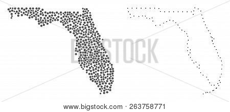 Dot Frame Map Florida Vector & Photo (Free Trial) | Bigstock