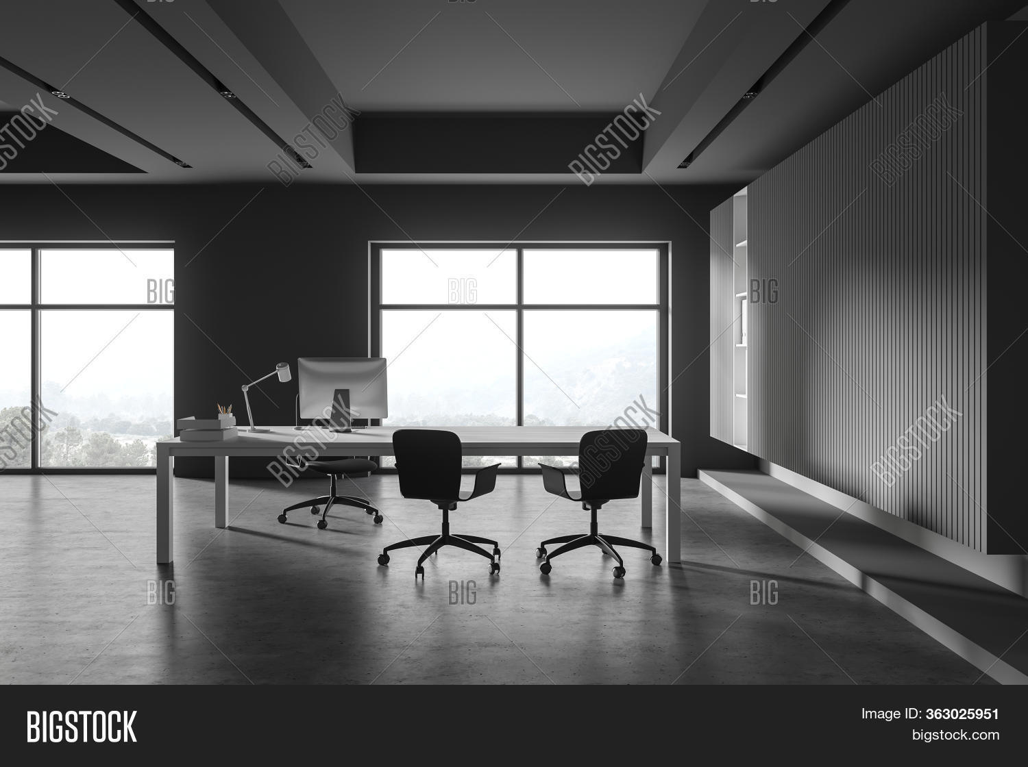 Modern Ceo Office Interior Design White