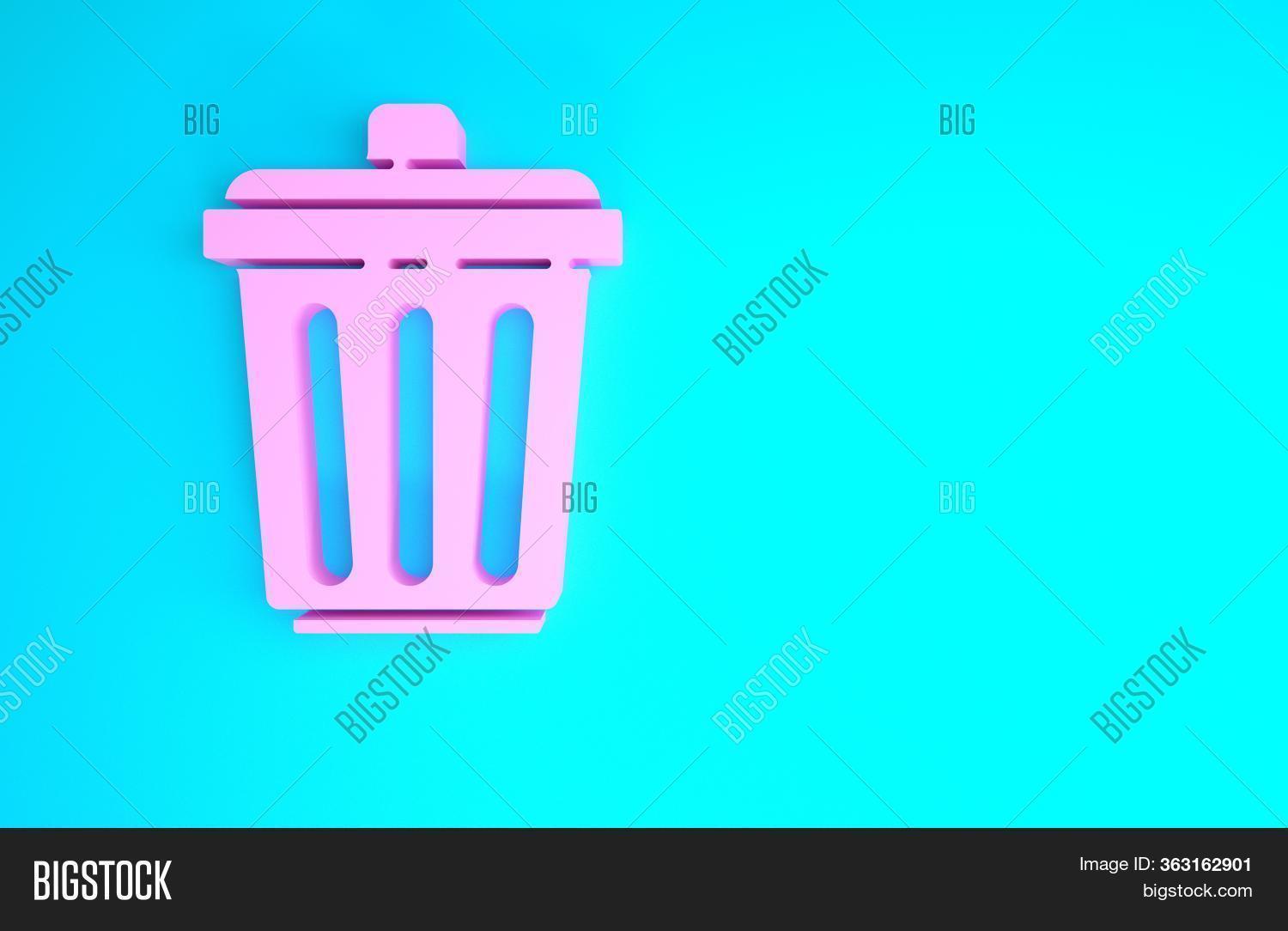 Pink Trash Can Icon Image & Photo (Free Trial) | Bigstock