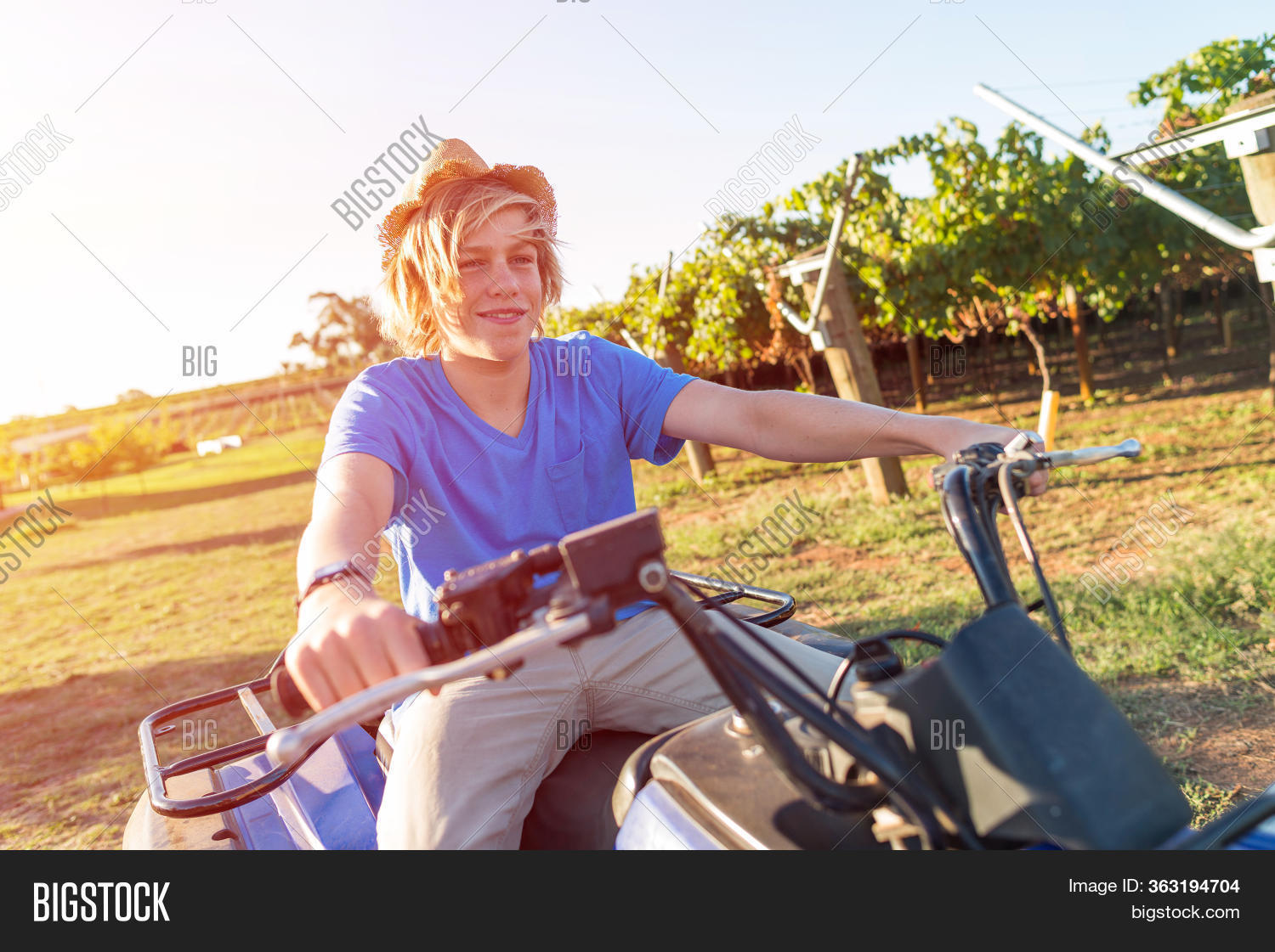 Young Farmer Riding Image & Photo (Free Trial) | Bigstock