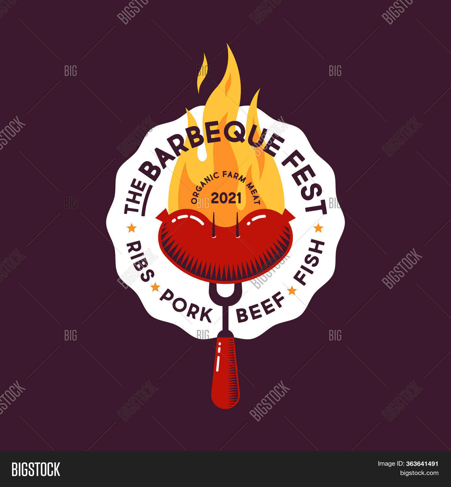 Barbecue Fest Logo. Vector & Photo (Free Trial) | Bigstock
