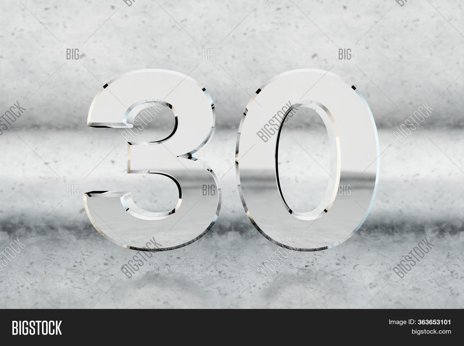 Chrome 3d Number 30. Image & Photo (Free Trial) | Bigstock
